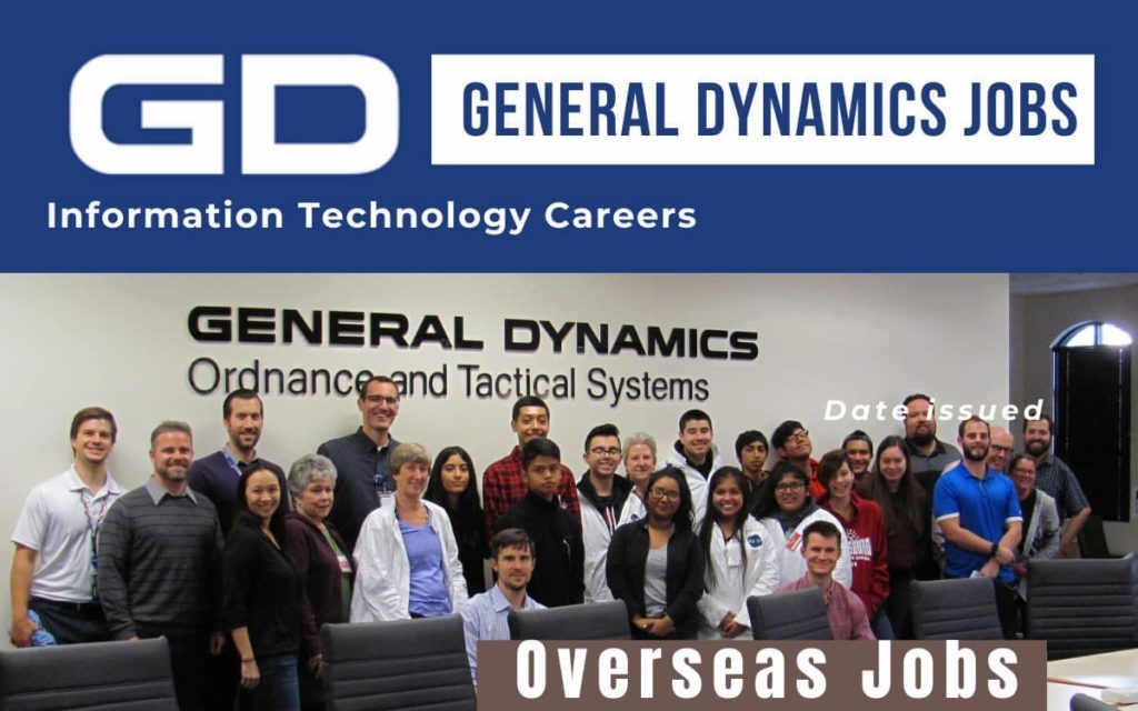 General Dynamics Overseas Jobs UAE, USA, Canada, KSA